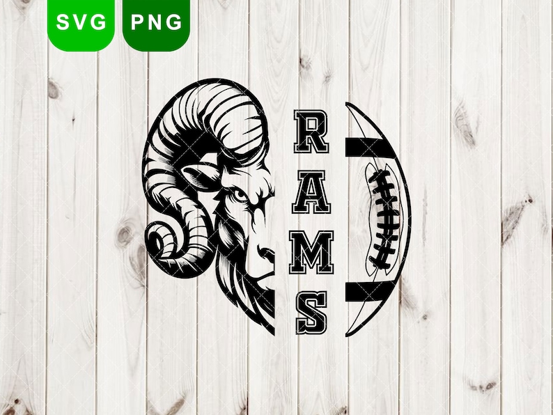 Rams Svg & Png, Ram Svg, Rams Football Svg, Rams Mascot Svg, Rams Logo ...