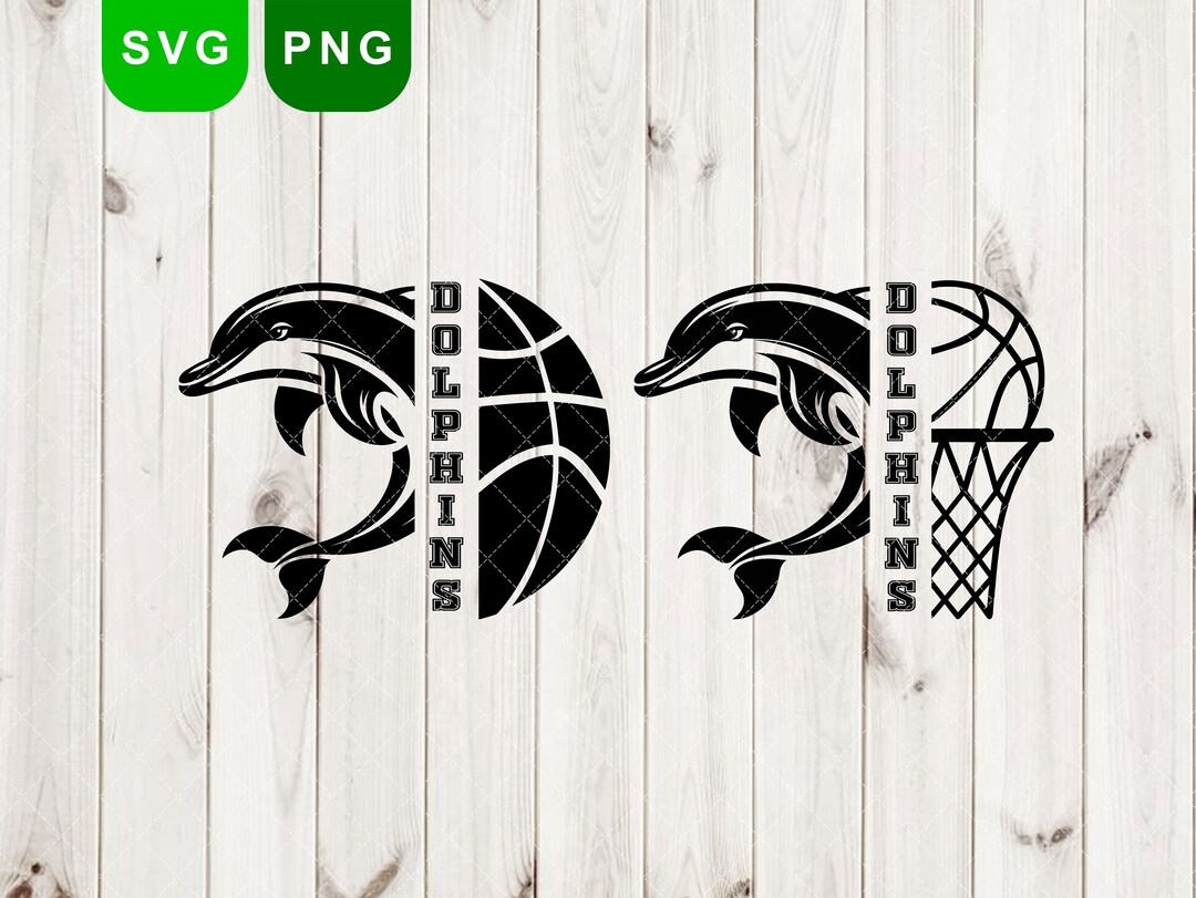 Dolphins Basketball Svg, Dolphins Svg & Png, Dolphin Svg, Basketball ...