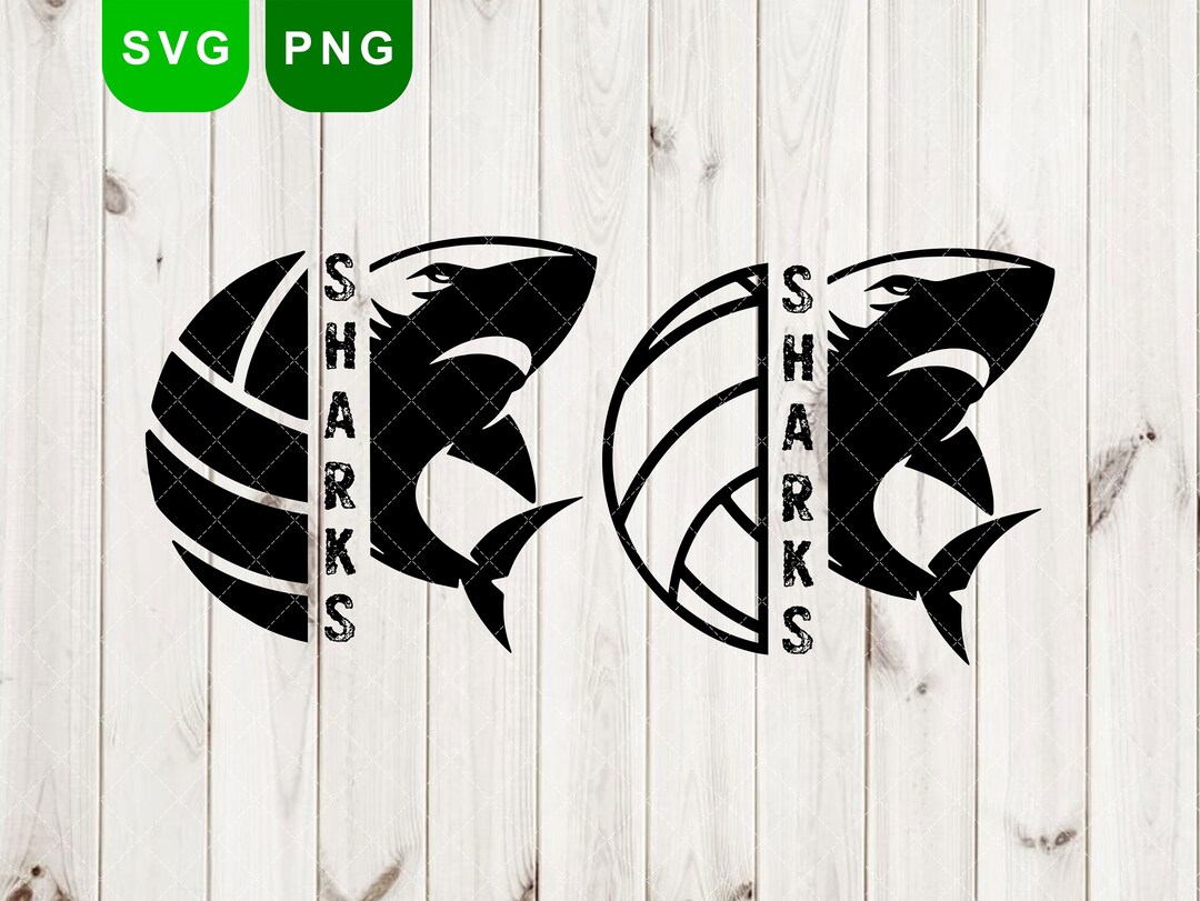 Sharks Volleyball Svg, Sharks Svg & Png, Shark Svg, Volleyball Png ...
