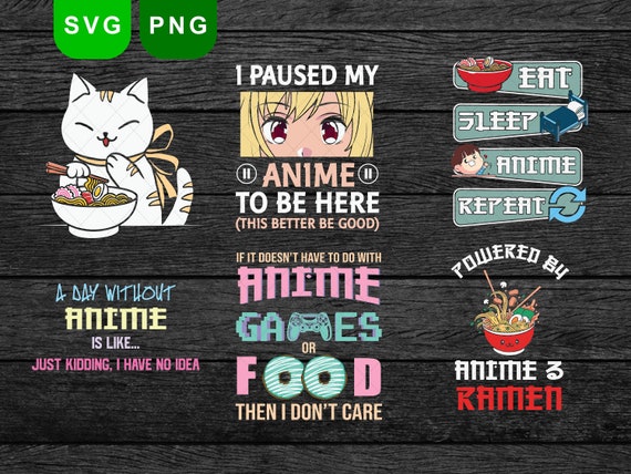 Anime Svg 130 Design Anime Bundle Svg Anime Png Anime Nerd | Etsy