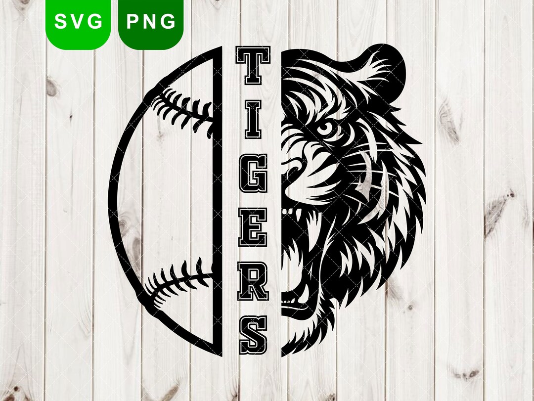 Tigers Svg & PNG, Baseball Svg, Tiger Face Svg, Tiger Svg, Softball Svg ...