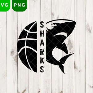 Sharks Basketball Svg,sharks Svg & Png, Shark Svg, Basketball Png ...