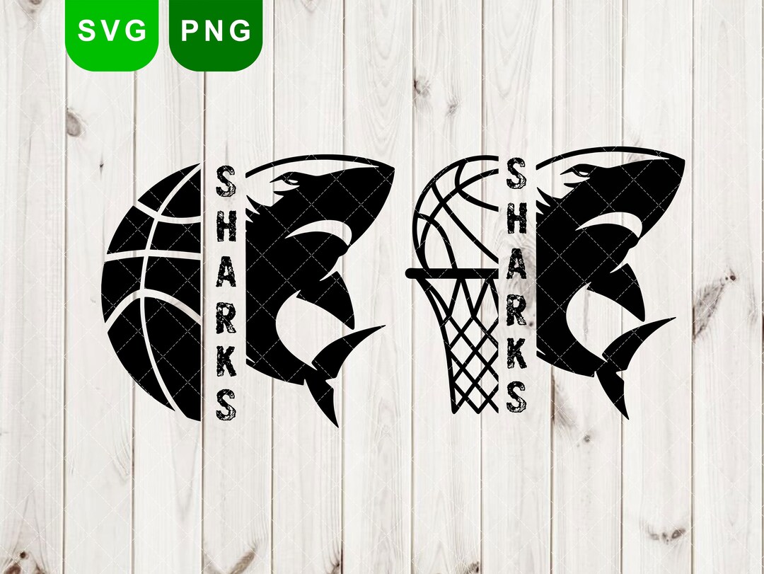 Sharks Basketball Svg,sharks Svg & Png, Shark Svg, Basketball Png ...