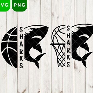 Sharks Basketball Svg,sharks Svg & Png, Shark Svg, Basketball Png ...