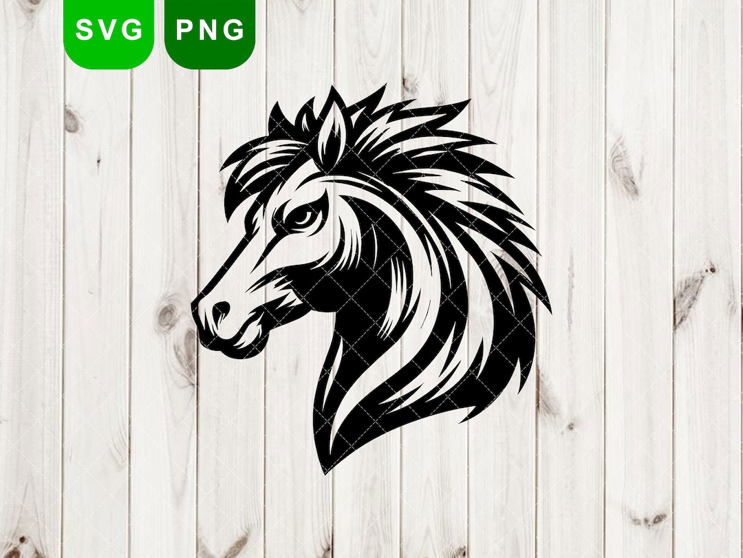Mustang Head Svg, Mustangs Svg & PNG, Mustangs Svg, Digital File ...