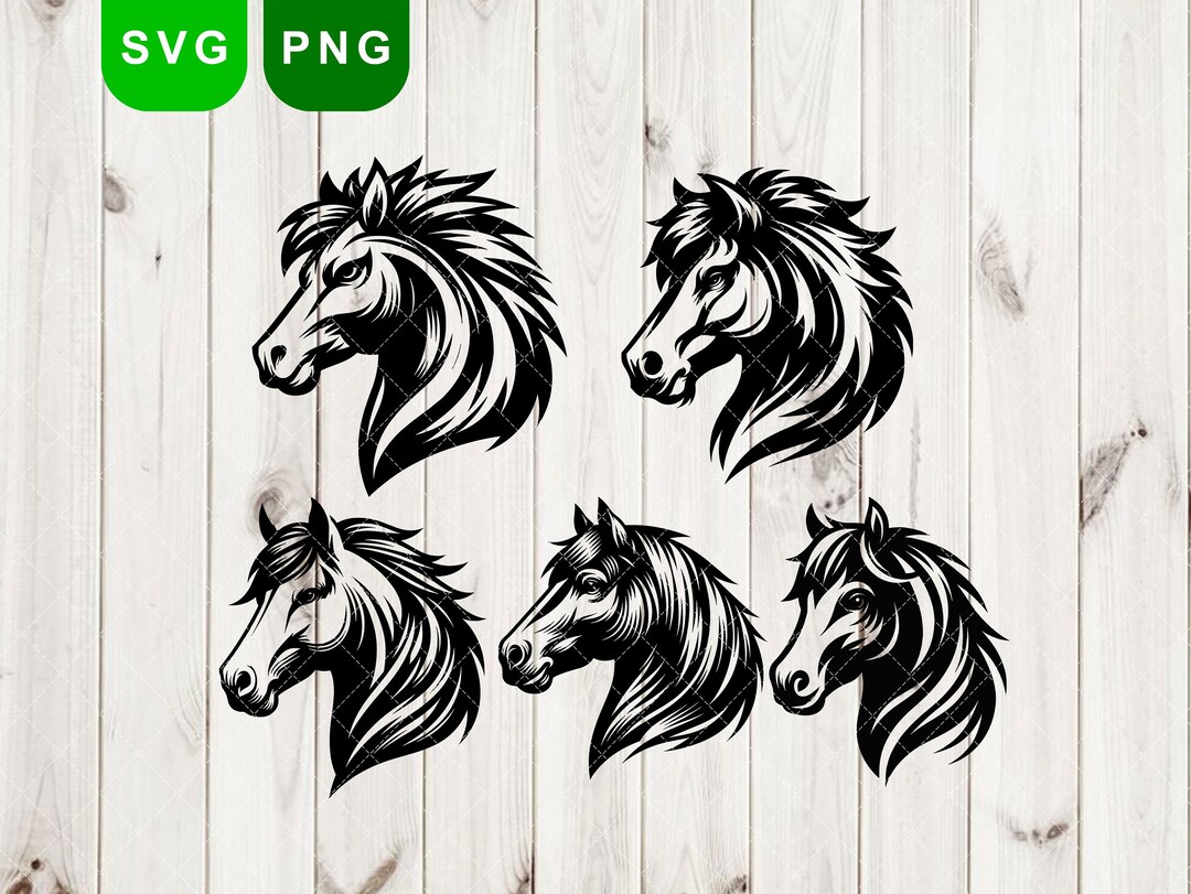Mustangs Head Bundle Svg, Mustang Head Svg, Mustangs Svg & PNG ...