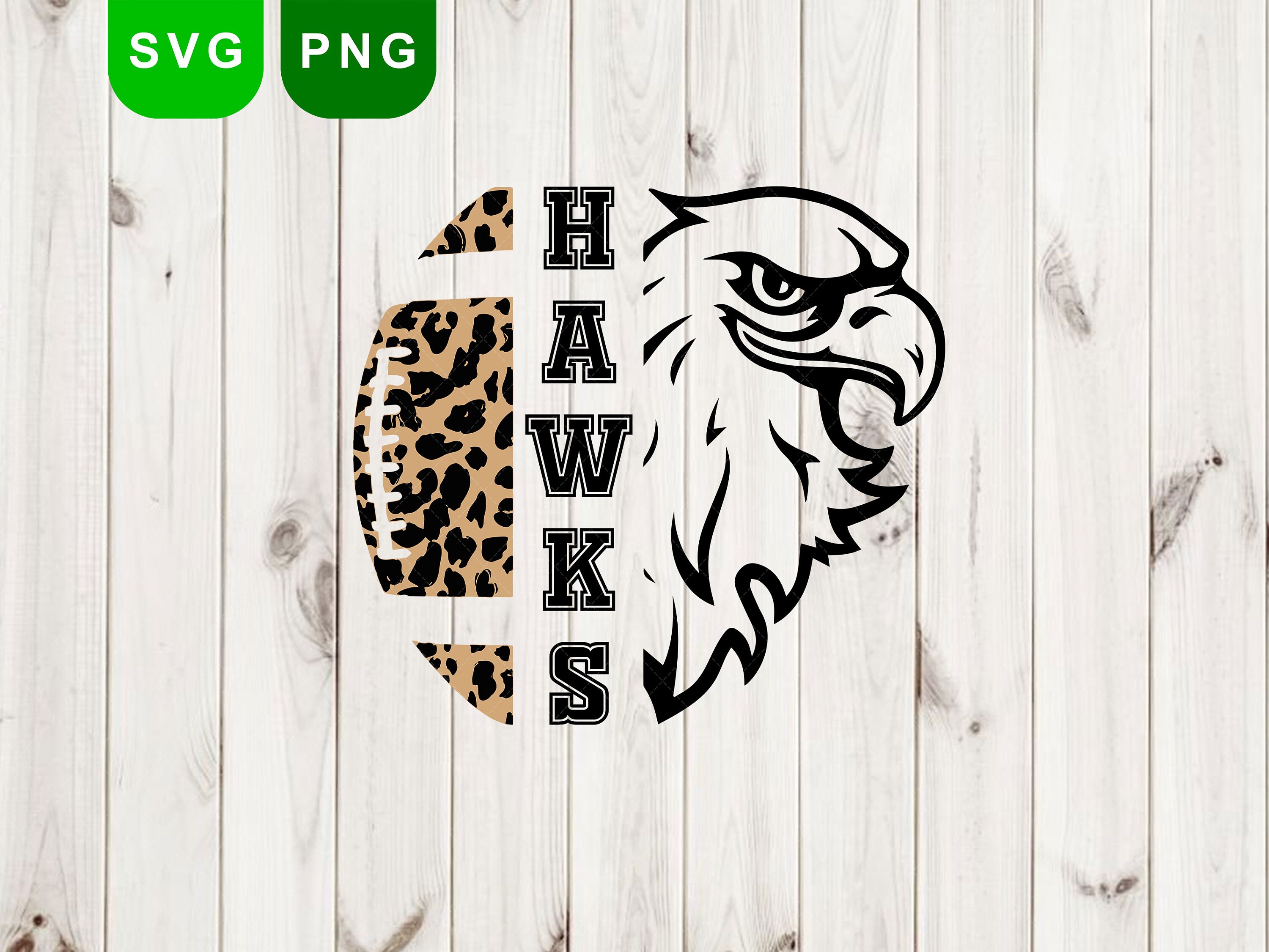 Hawks Football SVG, Leopard Football SVG, Hawks Football Sublimation ...