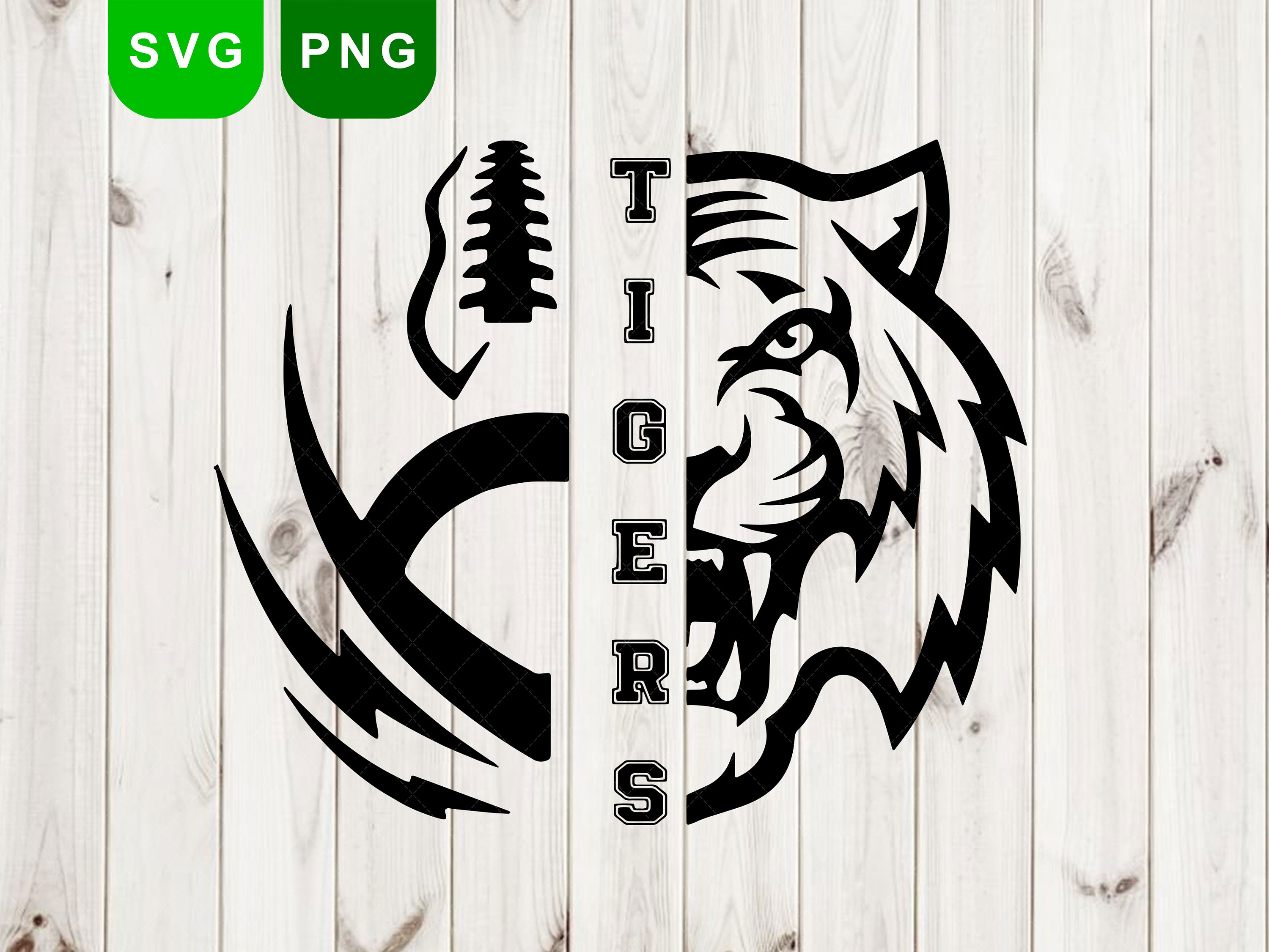 Tigers Football SVG, Tigers Football T-shirt Design, Silhouette Cut ...