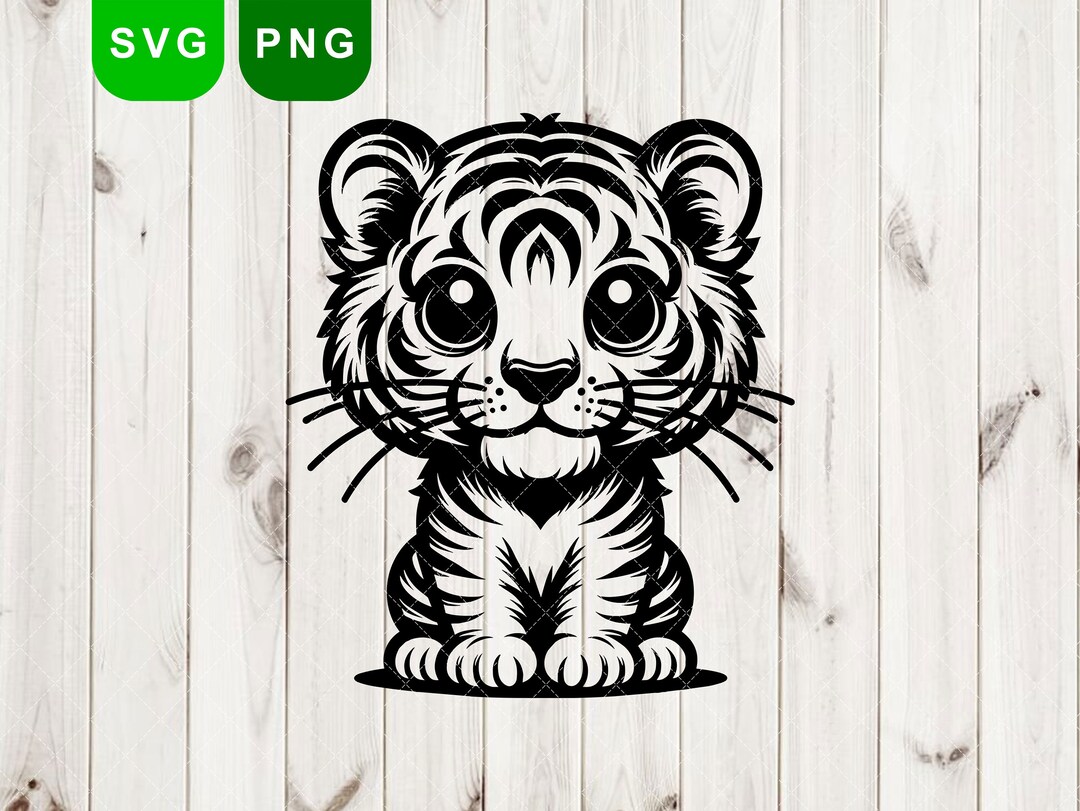 CUTE TIGER SVG & Png, Cute Baby Tiger Svg, Tigers Logo, Animals Clipart ...