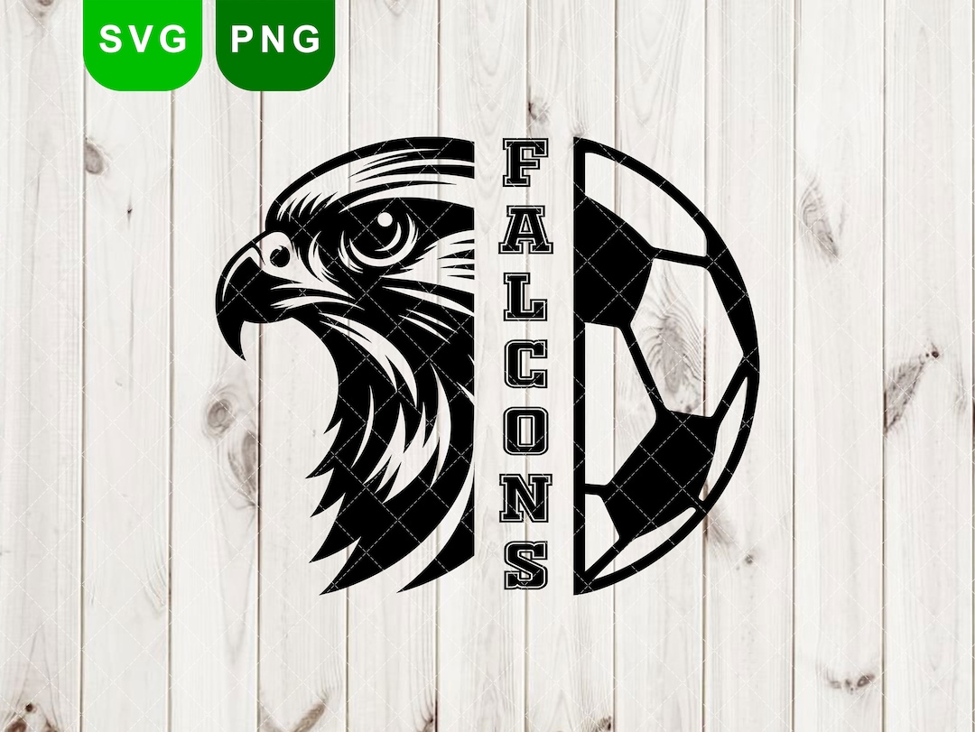 Falcons Soccer Svg, Falcons Svg & Png, Falcon Svg, Soccer Png, Falcons ...