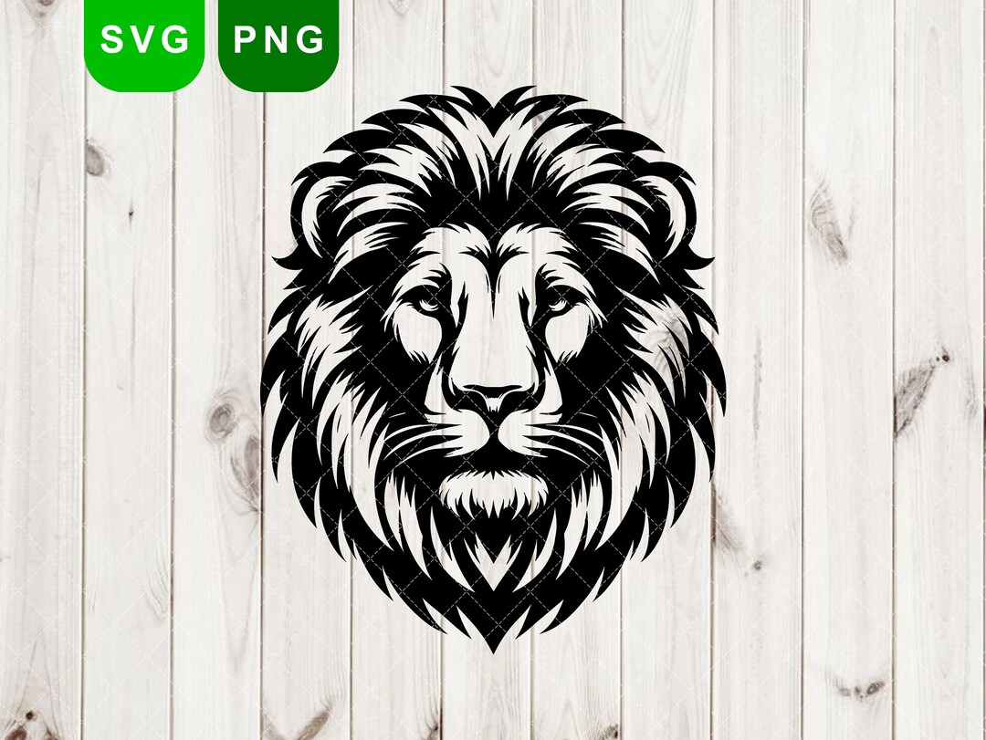 Lion Face Svg, Lion Head Svg, Vector Cut File for Cricut, Lion Head Svg ...