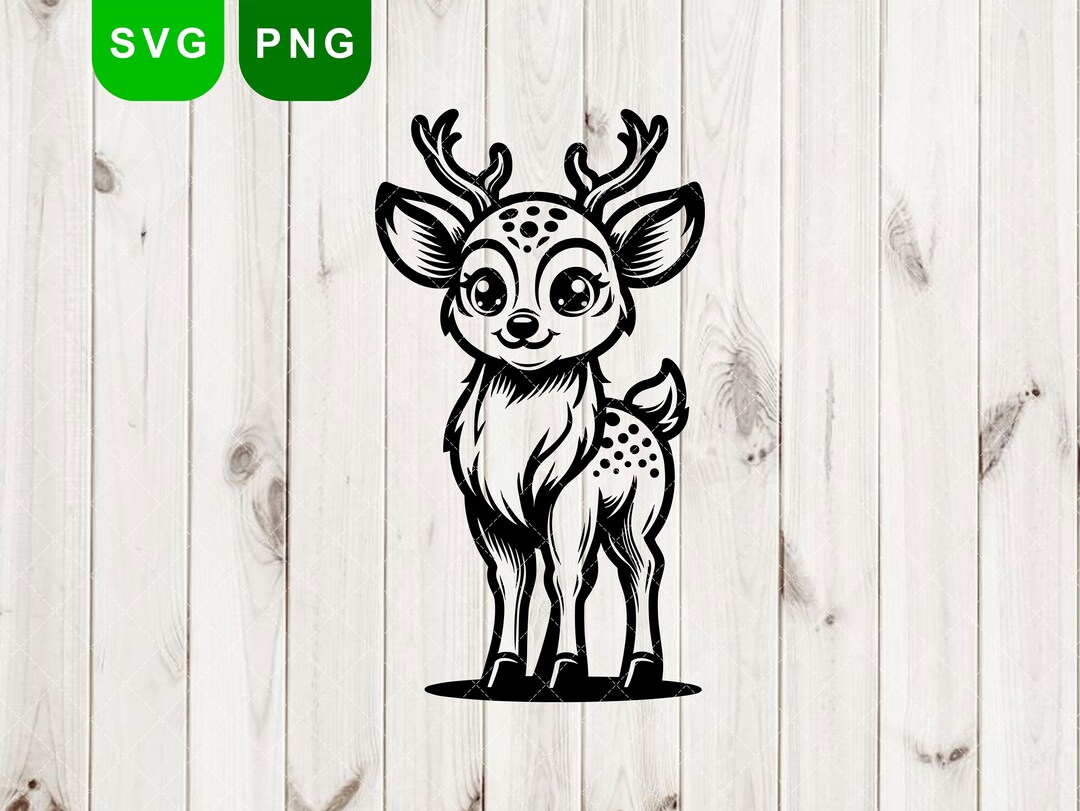 Baby Reindeer Svg & PNG Files, Fawn Svg, Deer SVG, Deer Clipart ...
