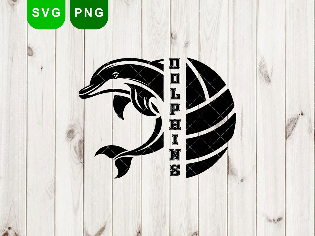 Dolphins Volleyball Svg, Dolphins Svg & Png, Dolphin Svg, Volleyball ...