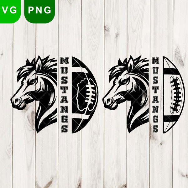 Mustangs Football Svg - Etsy