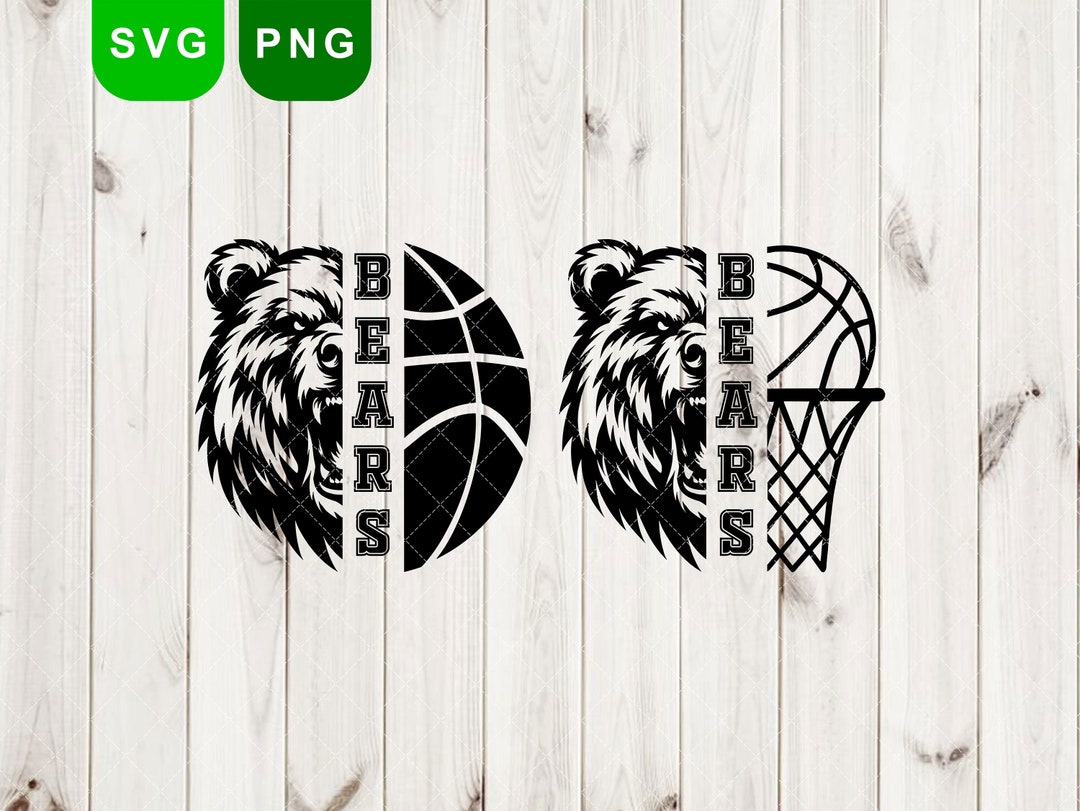 Bears Svg & Png, Bear Svg, Bears Basketball Svg, Basketball Png, Bears ...