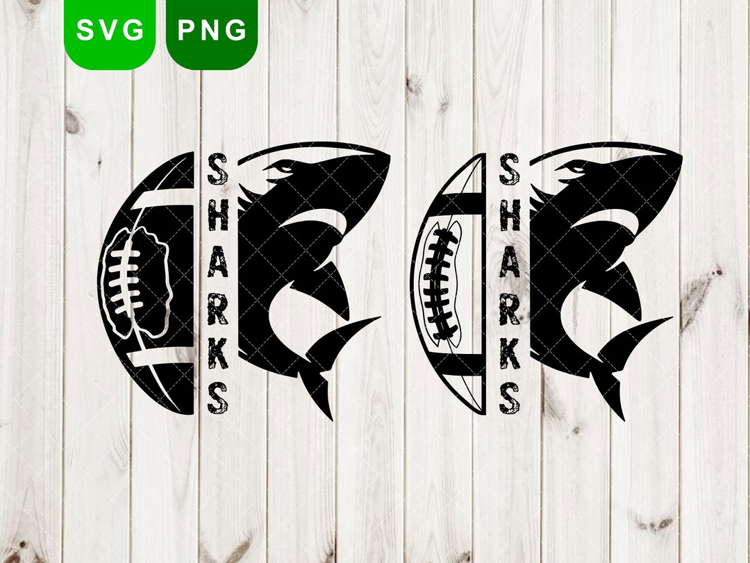 Sharks Football Svg, Sharks Svg & Png, Shark Svg, Sharks T-shirt Design ...