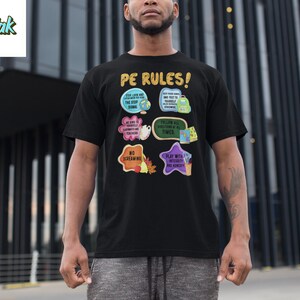 PE Rules Physical Education Teacher Back to School Vintage T-shirt, PE ...