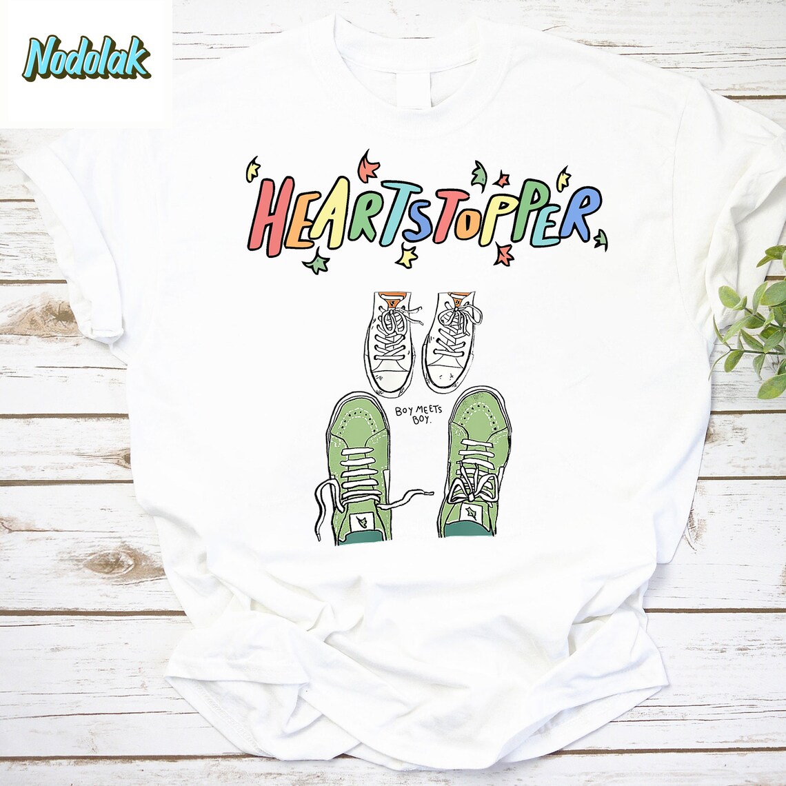 Heartstoppers Leaves Cute Shoes Heartstopper Love Camiseta Vintage T ...