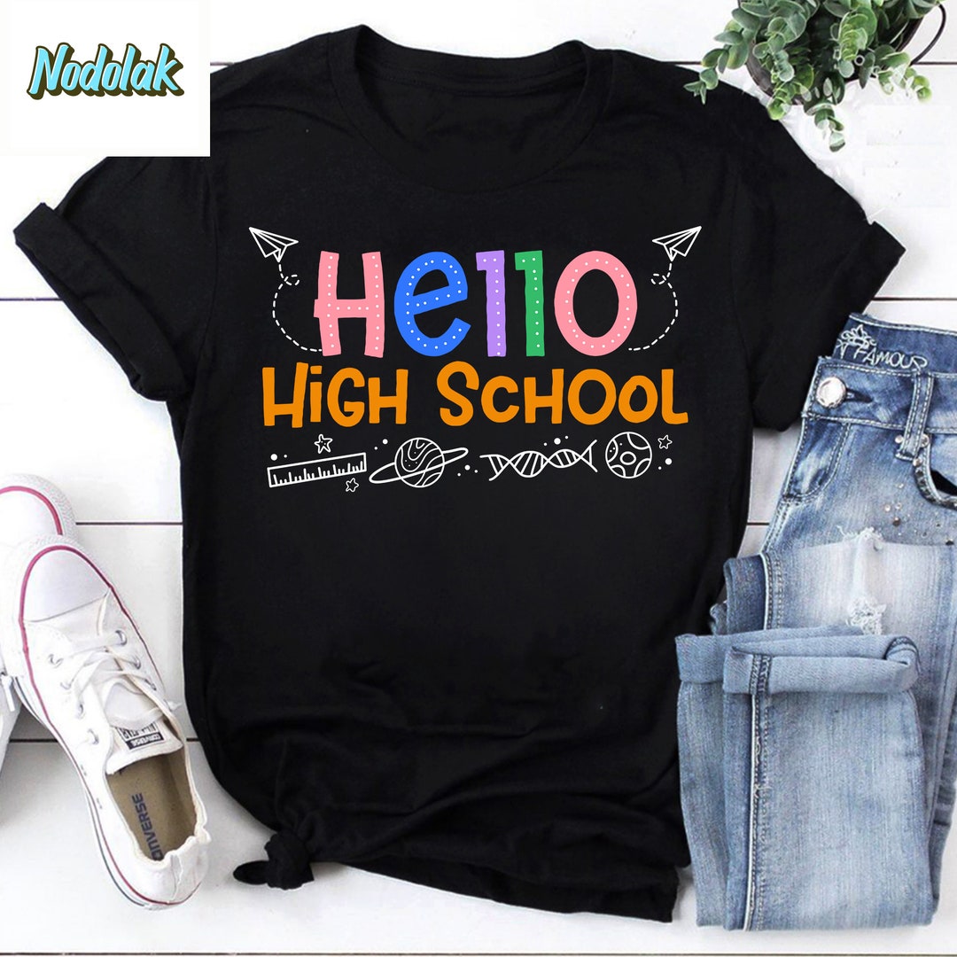 Hello High School Back to School Vintage T-shirt, Back to School Shirt ...