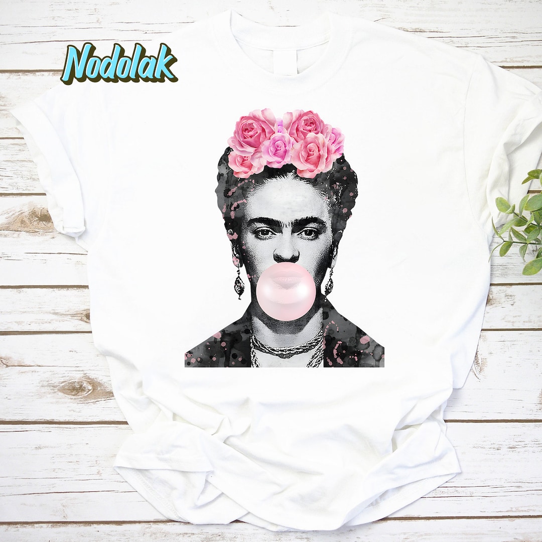 Frida Kahlo Bubble Gum Vintage T-shirt, Frida Kahlo Shirt, Feminist ...