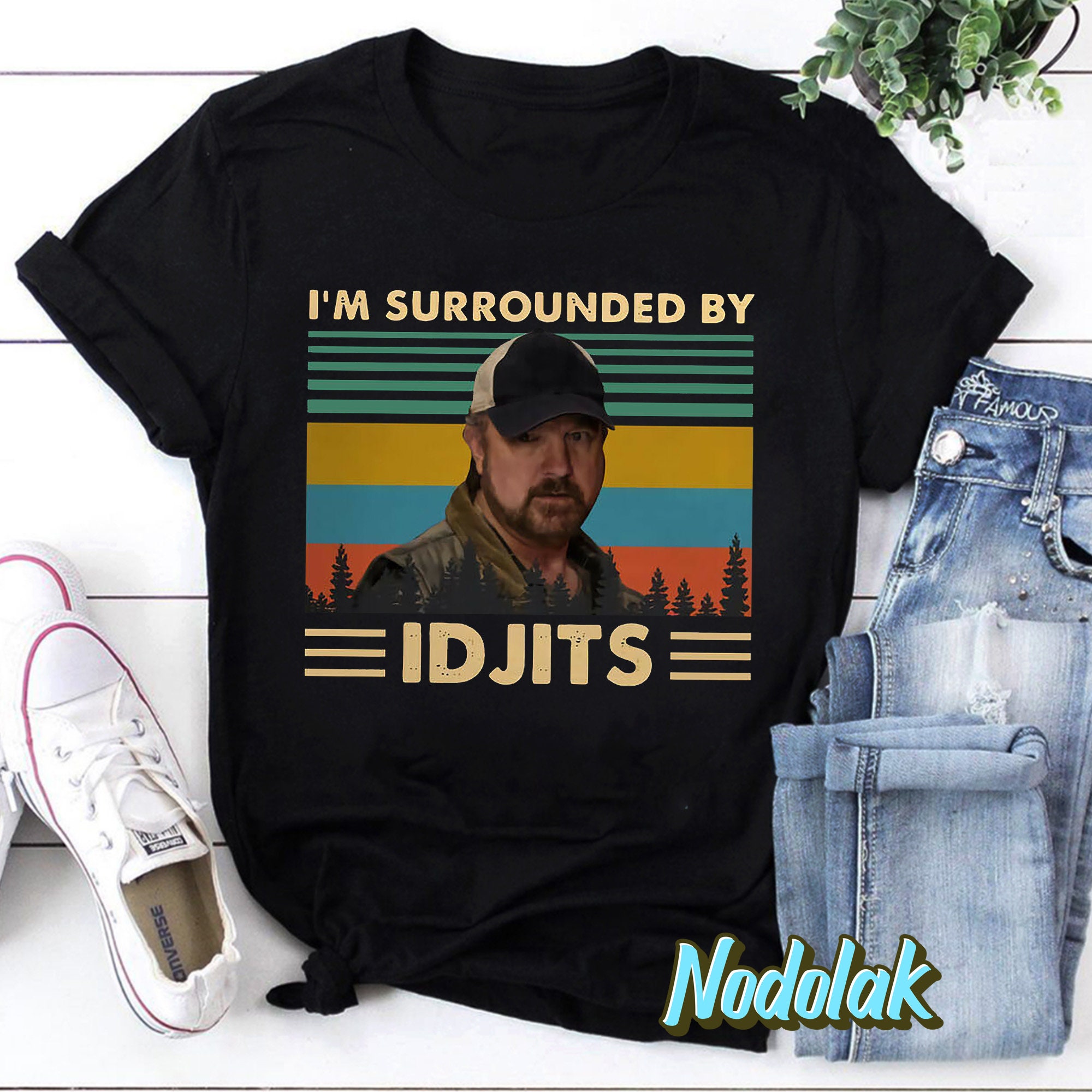 Supernatural Im Surrounded by Idjits Vintage T-shirt Idjits - Etsy
