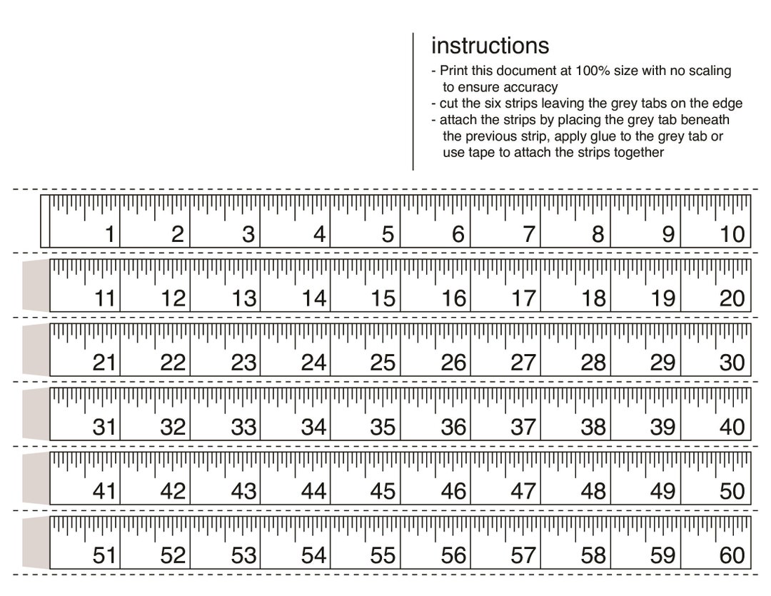 Printable Tape Measure - Etsy