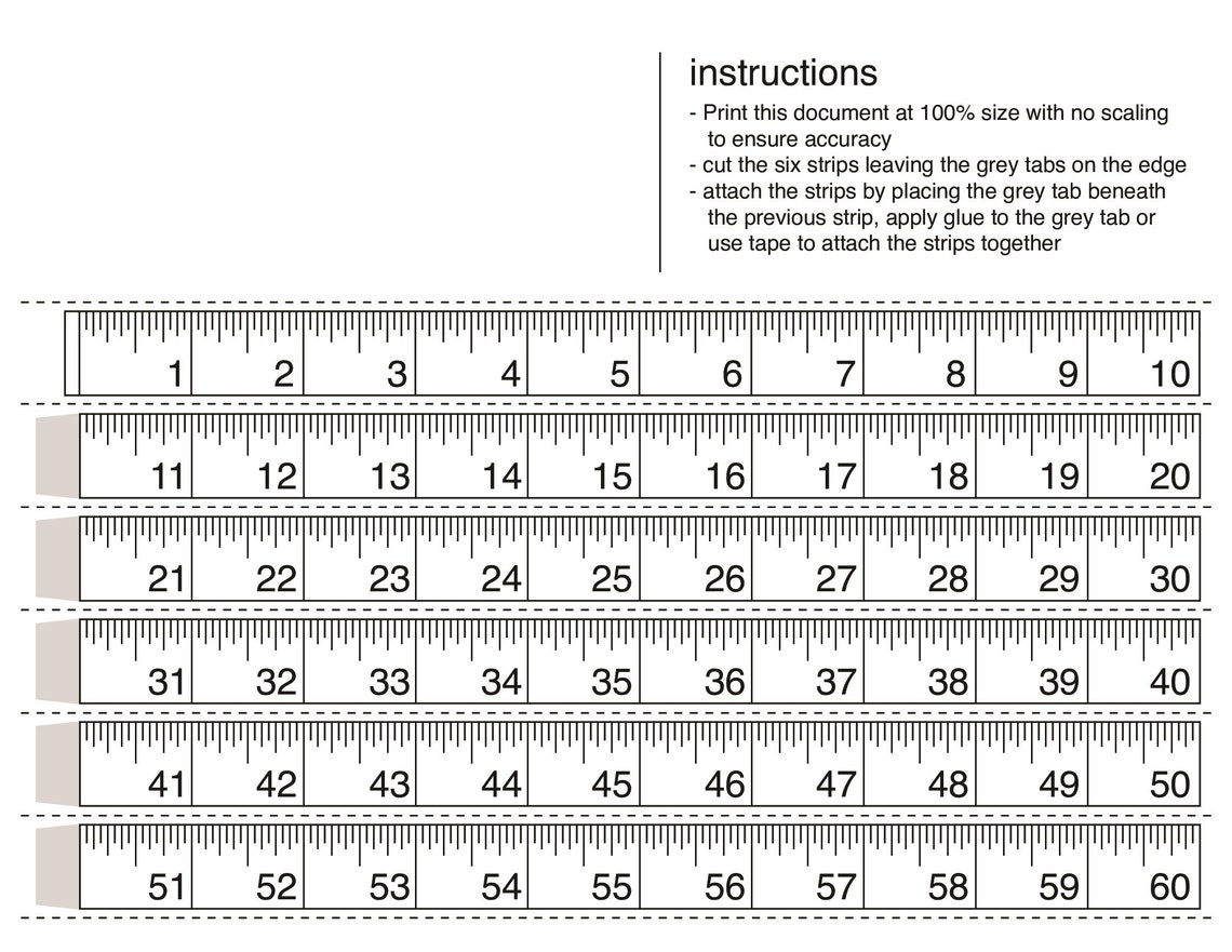 Printable Tape Measure - Etsy