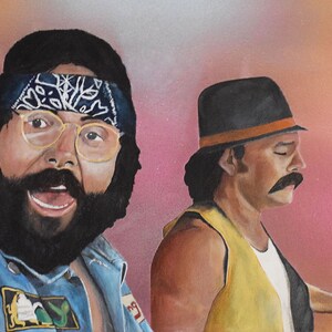 Cheech and Chong LARGE Custom Painted Art Poster for Your - Etsy