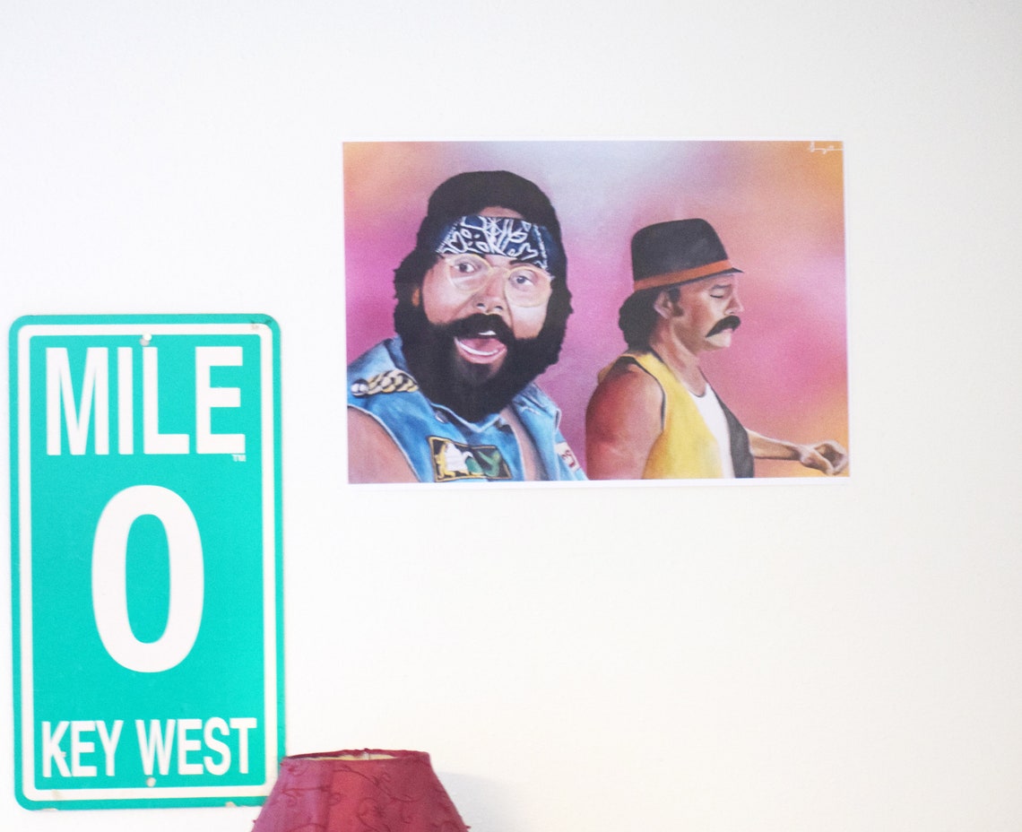 Cheech and Chong LARGE Custom Painted Art Poster for Your - Etsy