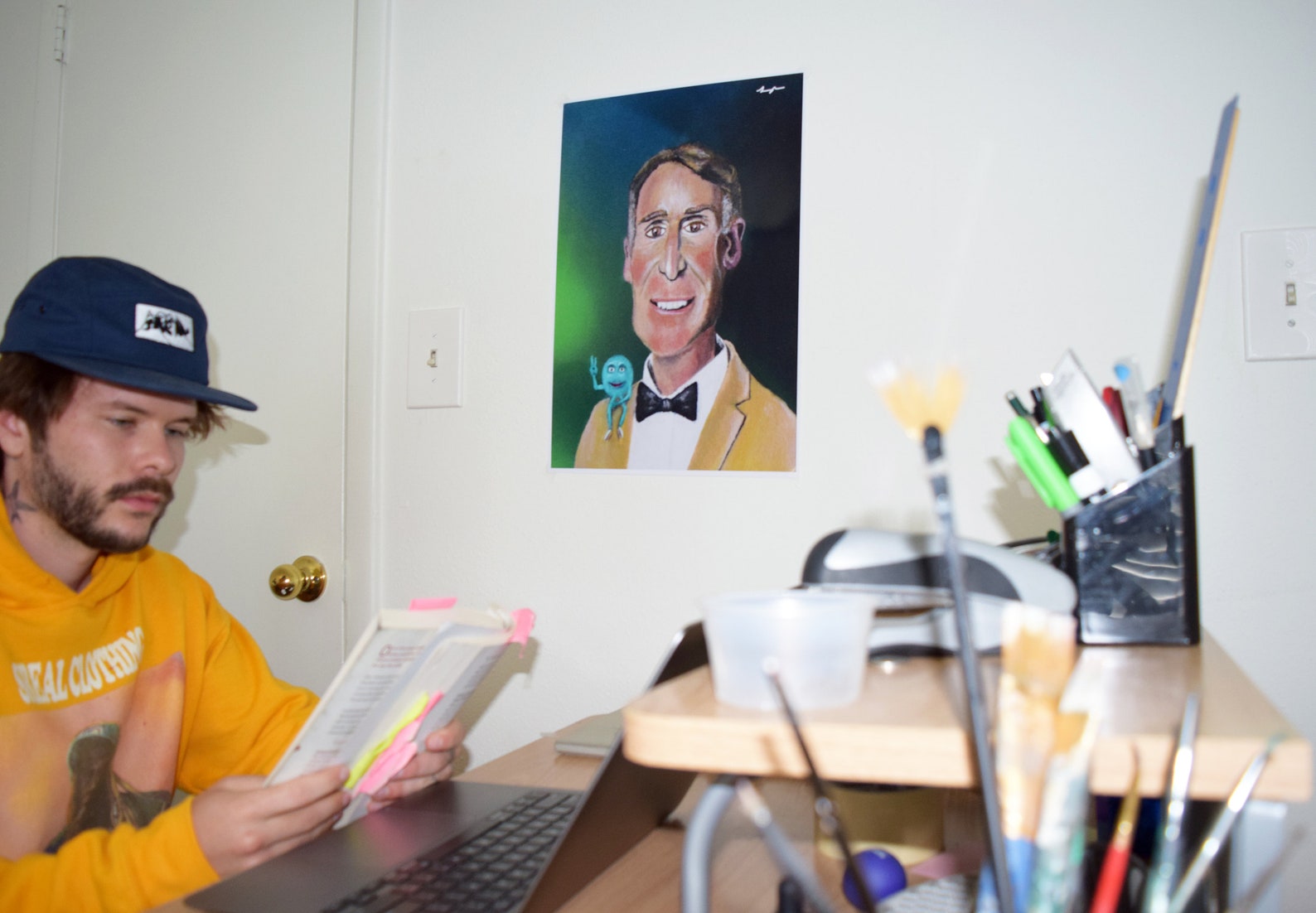 Bill Nye the Science Guy, LARGE, Custom Painted, Art Poster. Perfect ...