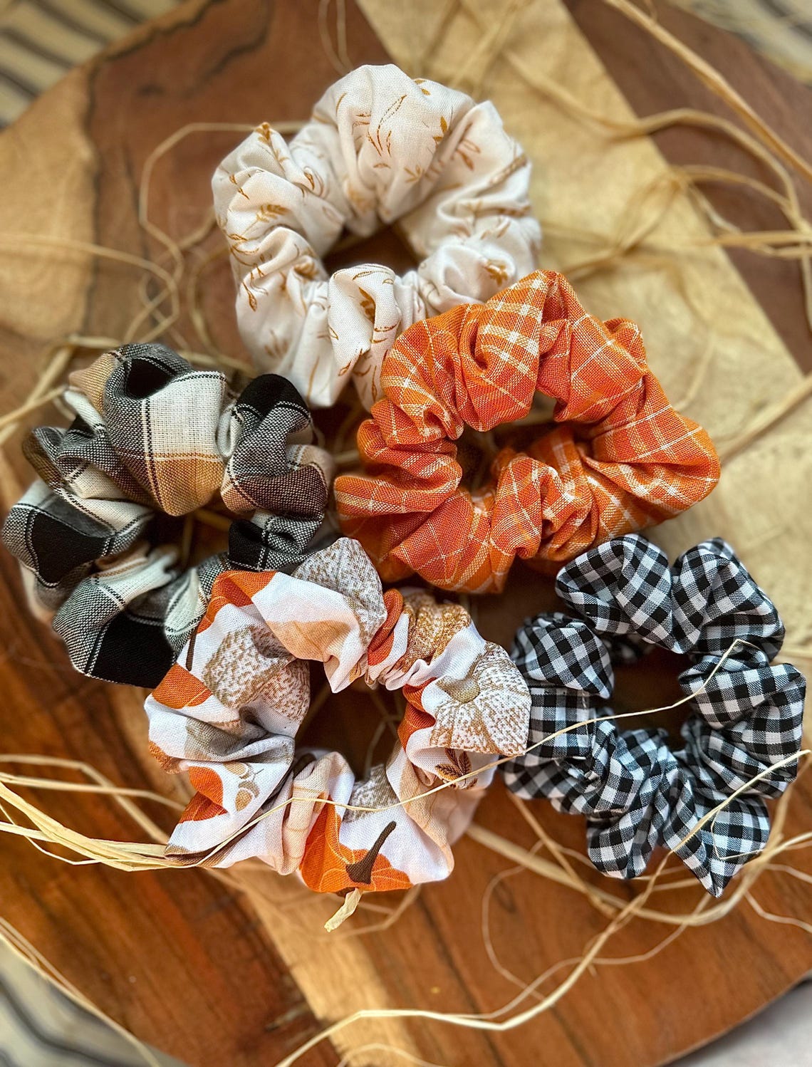 Fall Themed Scrunchies - Set of 5 - Etsy