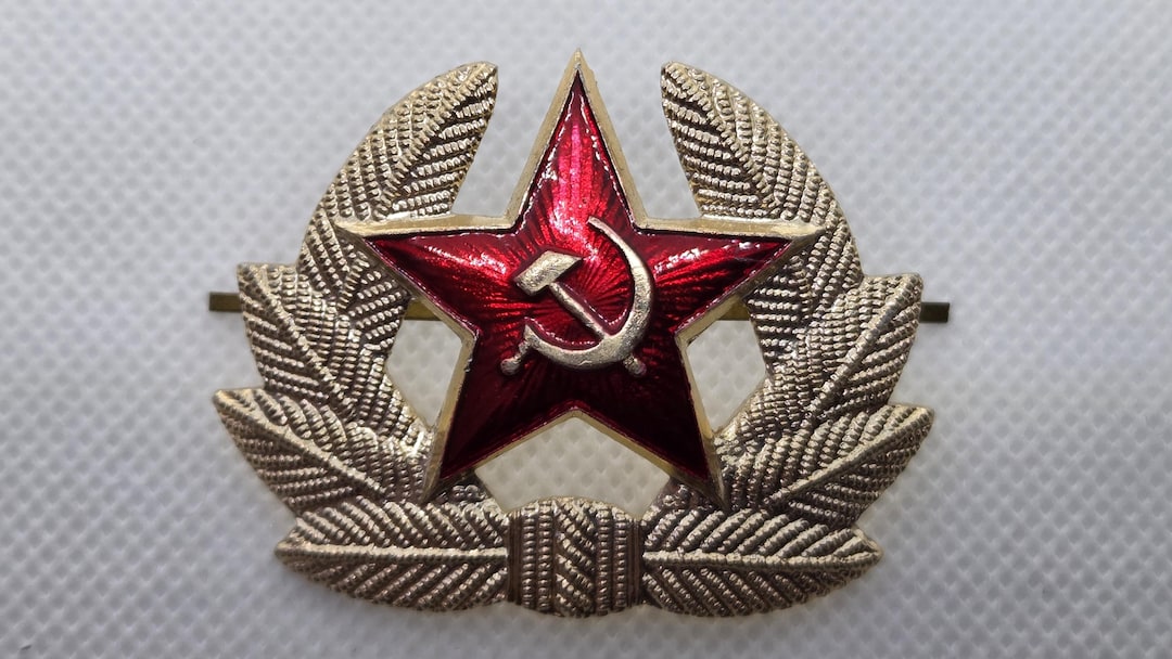 Red Army Hat Badge - Vintage Soviet Red Star Insignia - Etsy