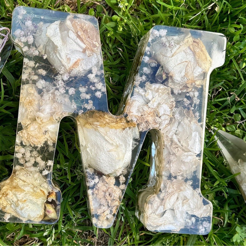 Big Letters With Flowers Etsy