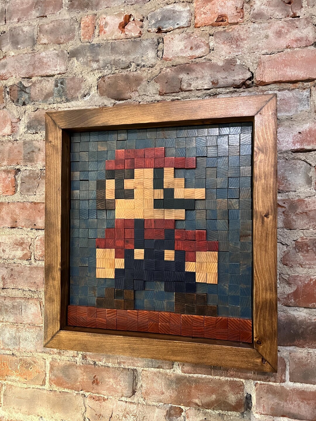 Super Mario Inspired Wooden Pixel Art - Etsy Australia