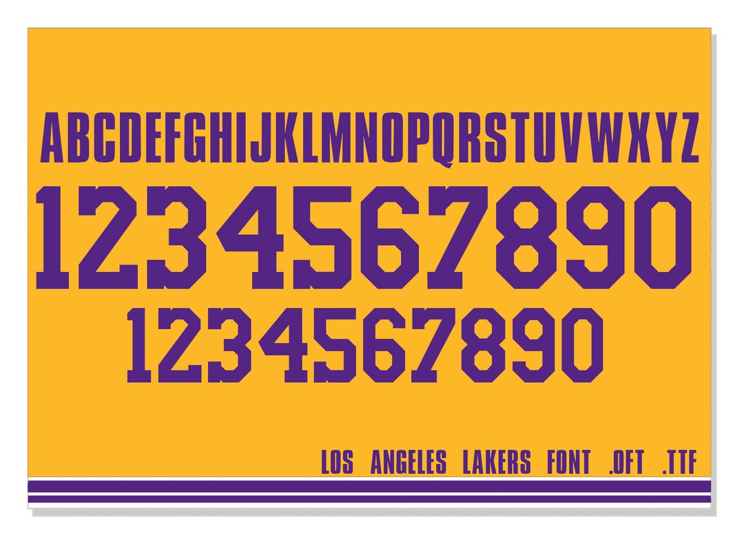 Los Angeles Lakers Jersey Font .OFT .TTF - Etsy