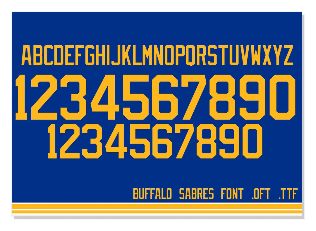 Buffalo Sabres Jersey Font .OFT .TTF - Etsy