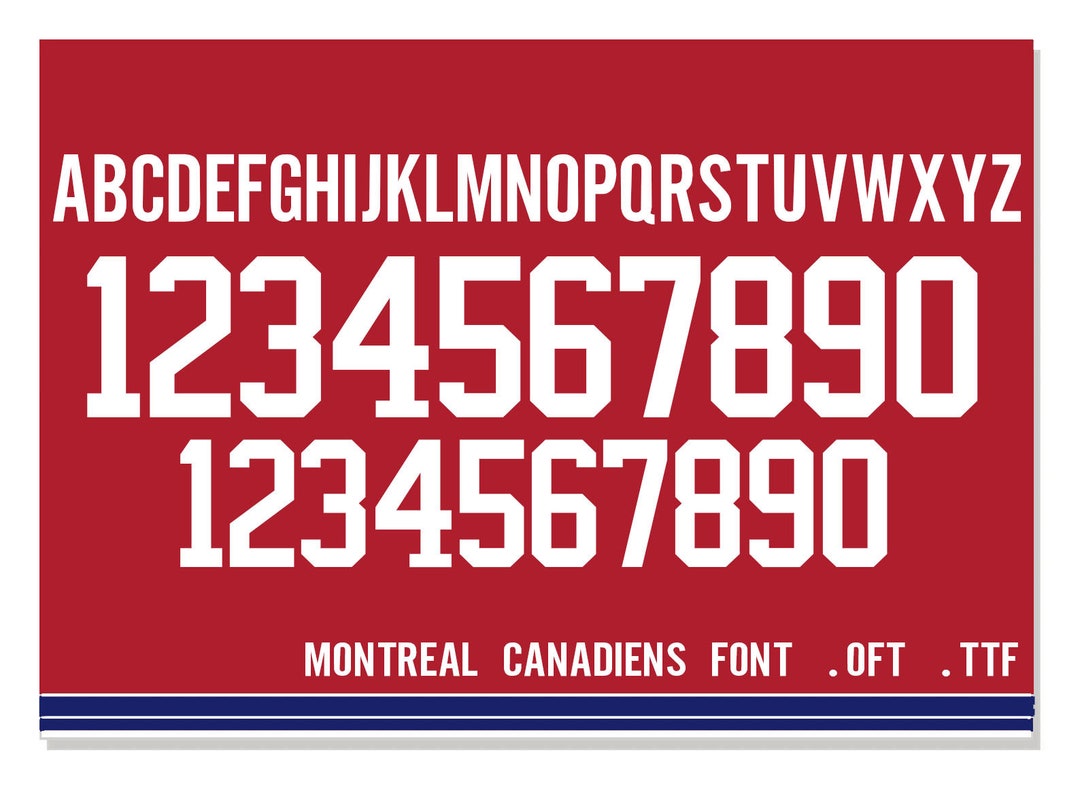 Montreal Canadiens Jersey Font .OTF .TTF - Etsy