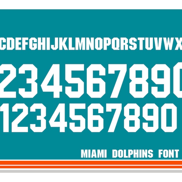 Miami Dolphins Font - Etsy
