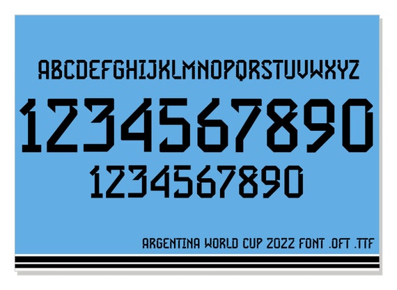 Argentina World Cup 2022 Jersey Font .OFT .TTF - Etsy Canada