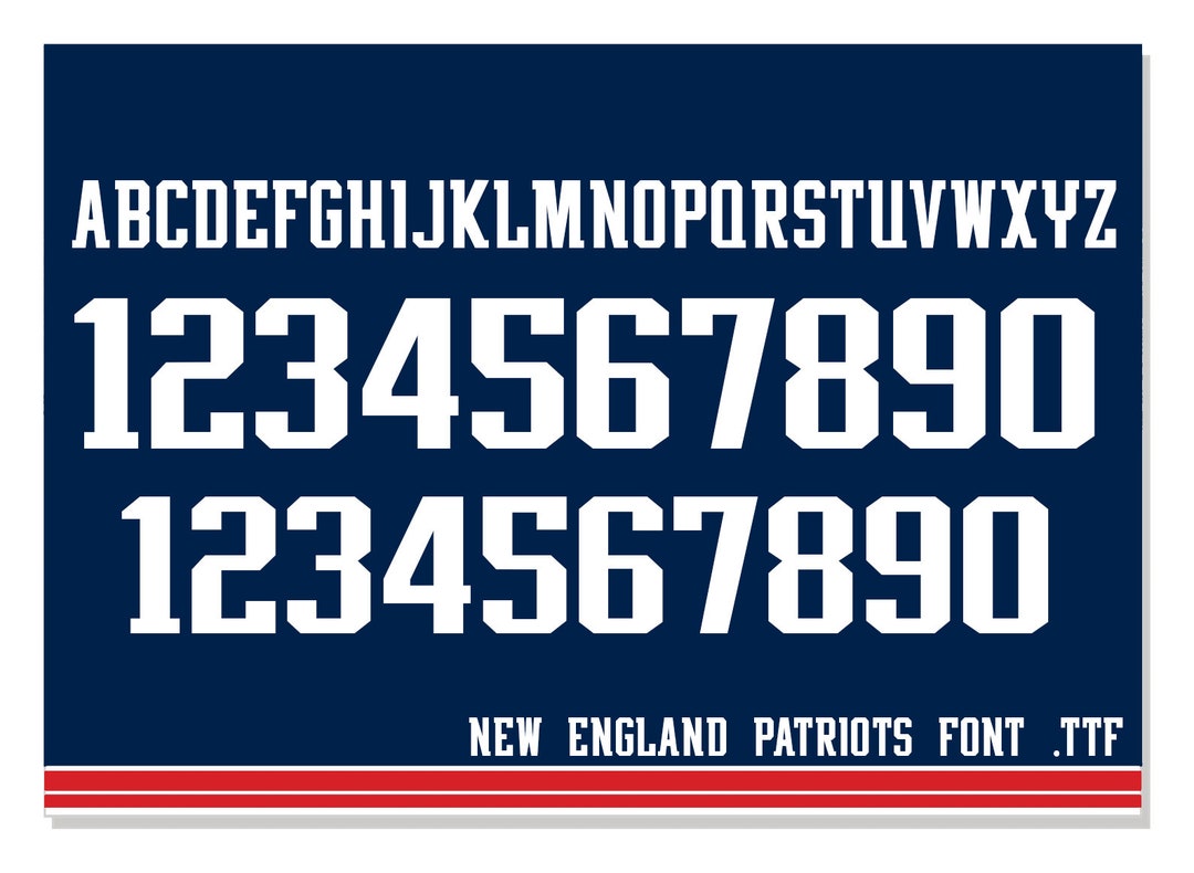 New England Patriots Jersey Font .TTF - Etsy