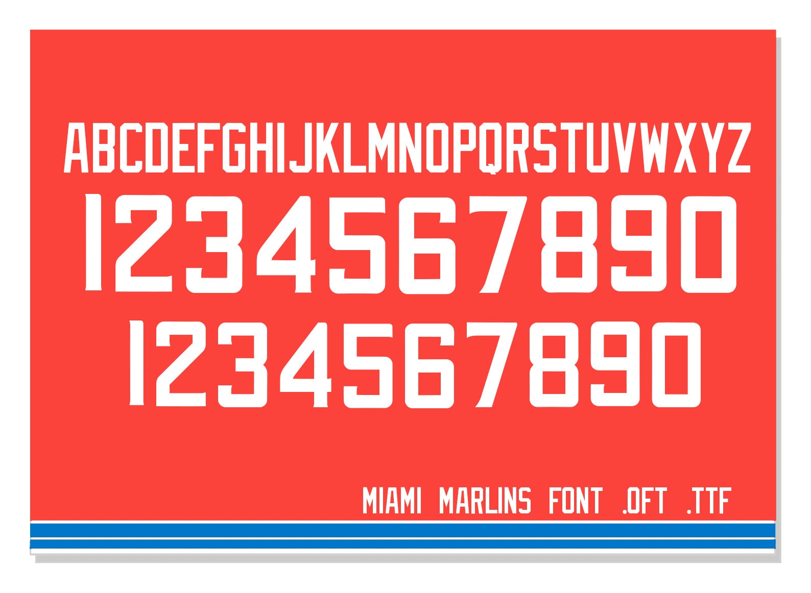 Miami Marlins Jersey Font .OTF .TTF - Etsy