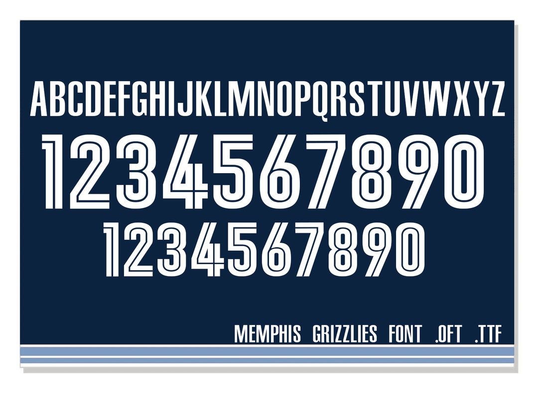 Memphis Grizzlies Jersey Font .OFT .TTF - Etsy New Zealand