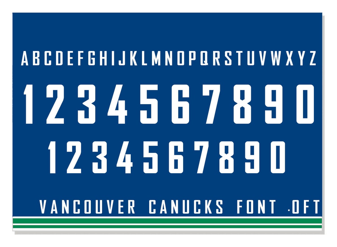 Vancouver Canucks Jersey Font .OFT .TTF - Etsy