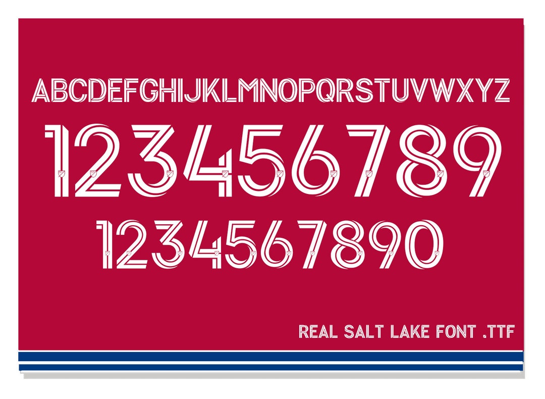 Real Salt Lake Jersey Font .TTF - Etsy