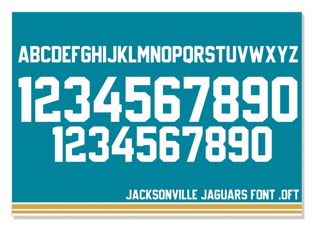 Jacksonville Jaguars Jersey Font .OTF - Etsy