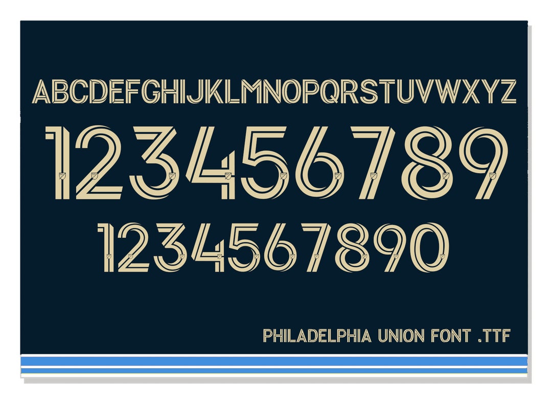 Philadelphia Union Jersey Font .TTF - Etsy