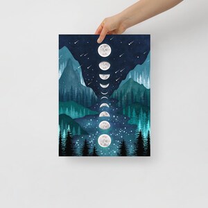 Giclée Print Poster Magical Moon River Original Illustration Spiritual ...