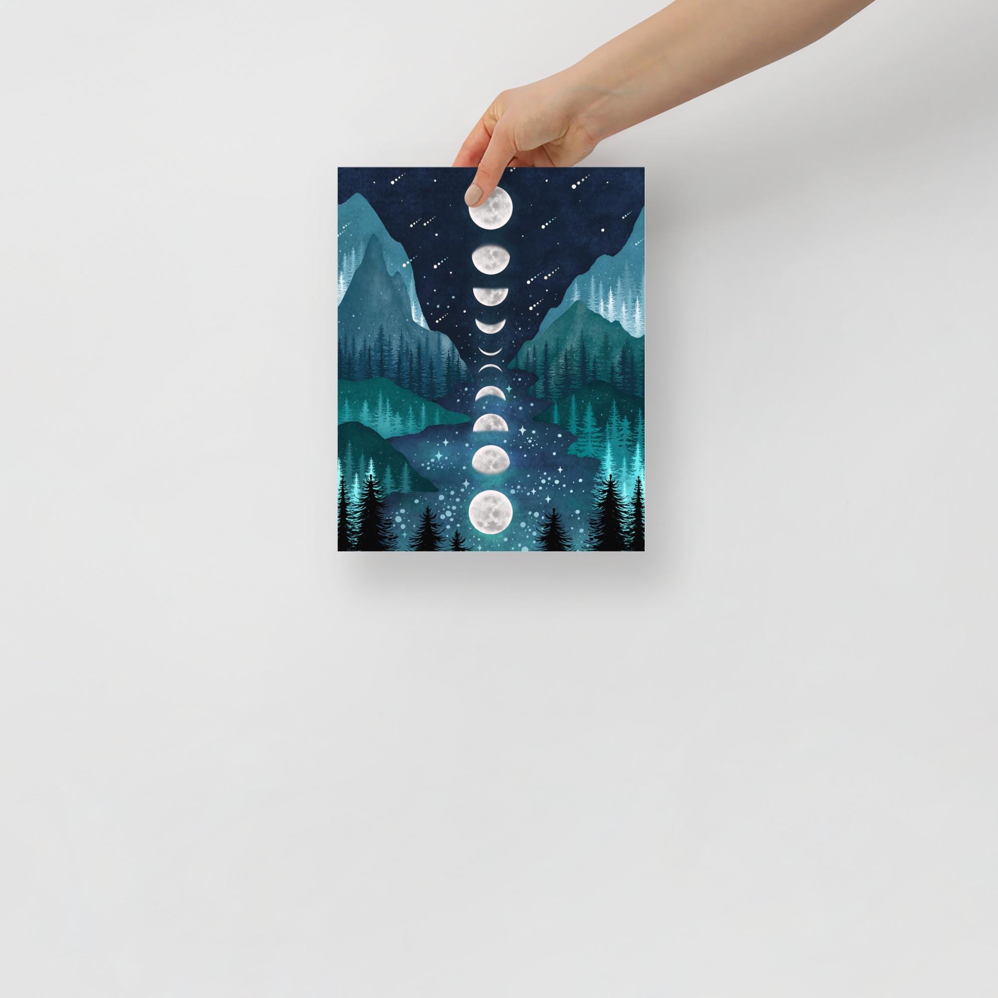 Giclée Print Poster Magical Moon River Original Illustration Spiritual ...