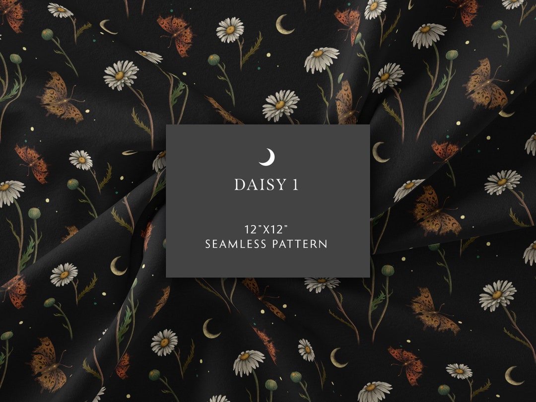 Seamless Pattern, Daisy Digital Paper Floral Paper, Botany Surface ...