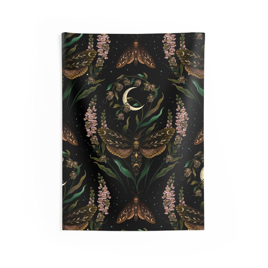 Enchanting Death Head Moth, Dark Aesthetic Wall Decor, Nature-inspired ...
